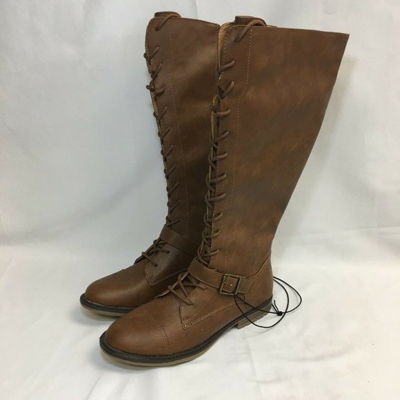 Universal Thread | Shoes | Universal Thread Lace Up Riding Boots Cognac ...
